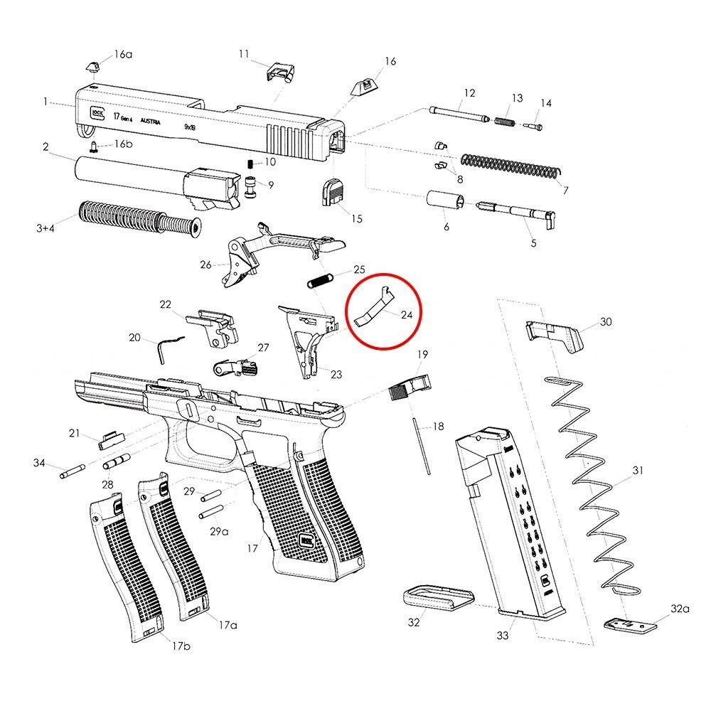 Glock Trigger Pull Connector 4856