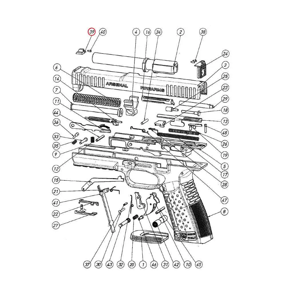 Strike One White Dot Front Sight - ARSENAL Firearms | IPSCStore.com