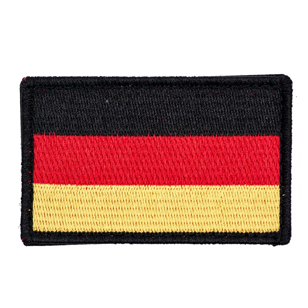 Germany Flag Embroidery Patch with Hook and Loop Fastener
