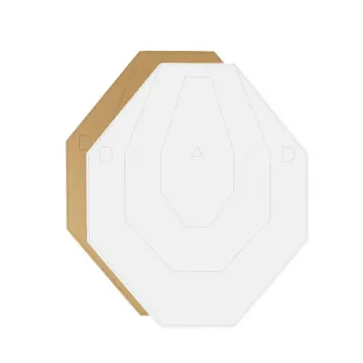 TAN/WHITE Blanco de cartón para diana IPSC paquete de 100 | IPSCStore.com