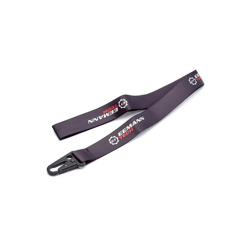 Eemann Tech Duty Lanyard – Black, Heavy-Duty 25x1000 mm