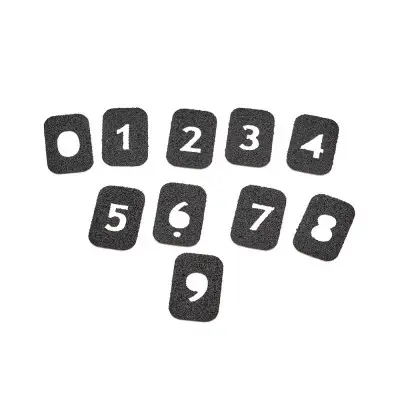 Eemann Tech Numbered Grip Tape for Magazine Base Pads - 10 pcs