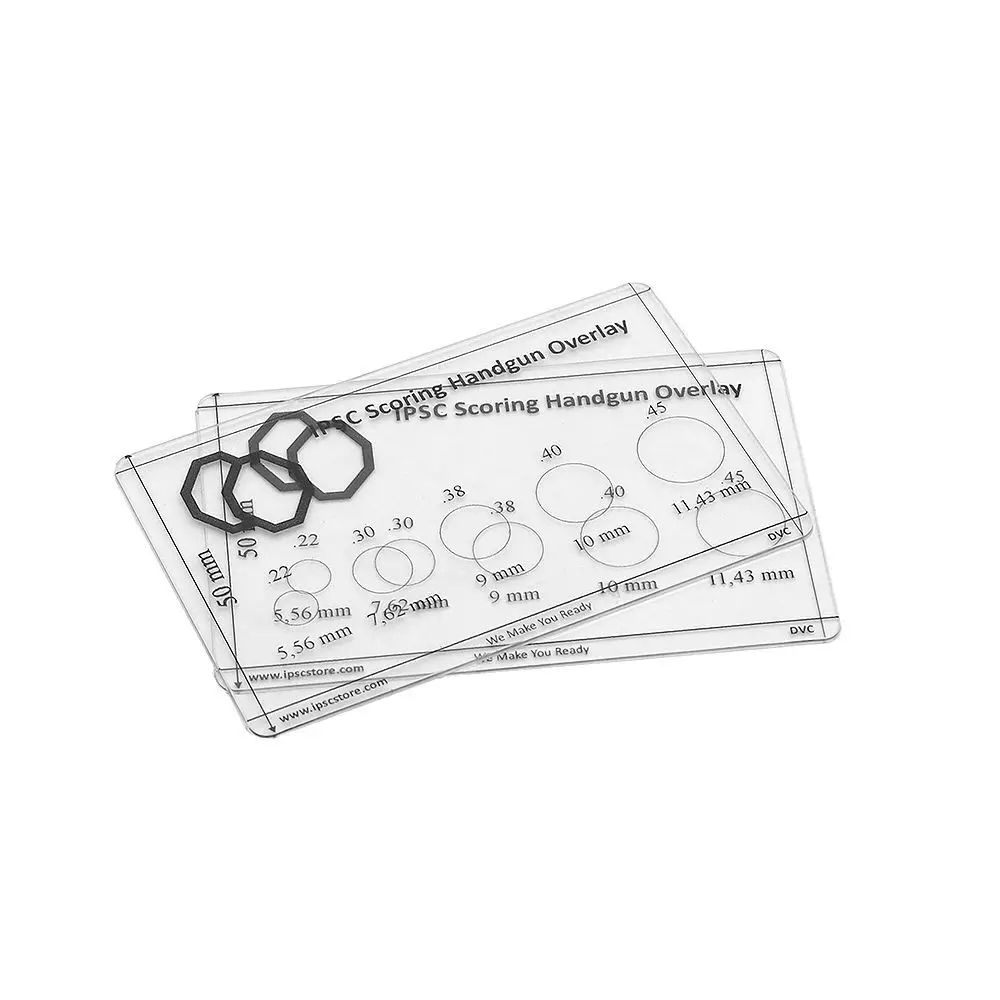 Precision IPSC Scoring Handgun Overlay | IPSCStore.com