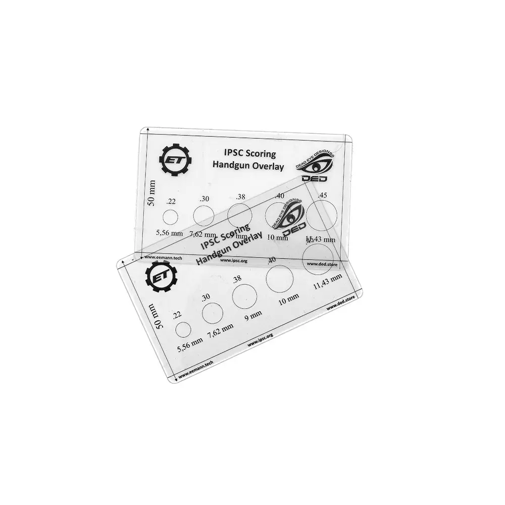High-Quality Eemann Tech IPSC Scoring Handgun Overlay | IPSCStore.com