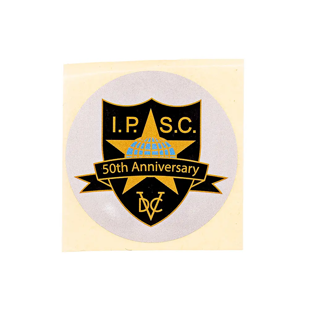 IPSC 50th Anniversary Official Sticker Large - 60 mm